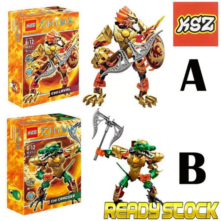 KSZ Blocks 815 CHIMO LEGEND OF CHIMA Lion Chi Laval and Crocodile Chi ...