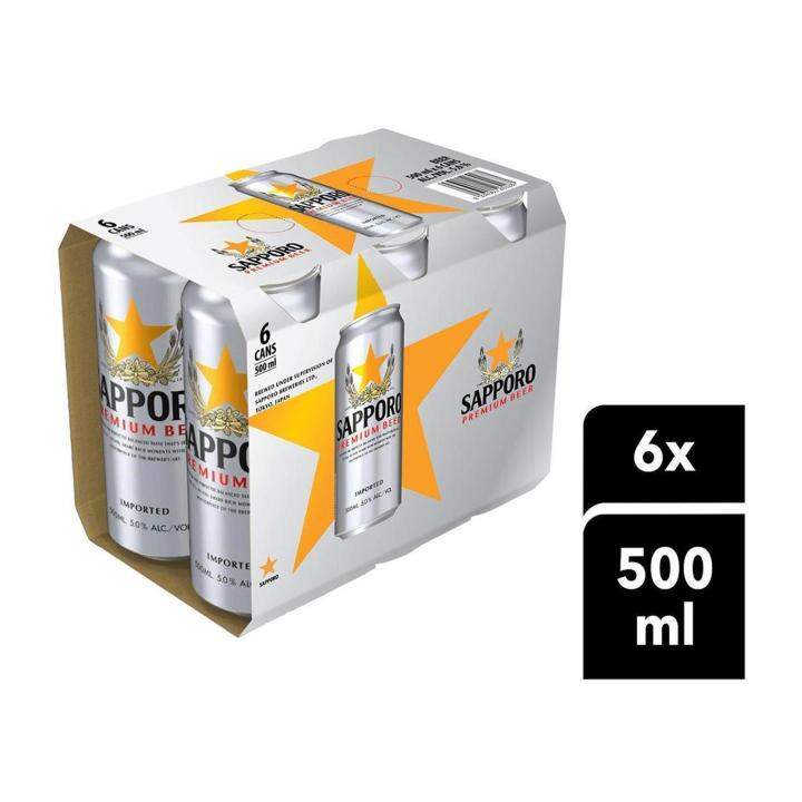 Sapporo Premium Draft Beer (6 X 500ML) | Lazada Singapore