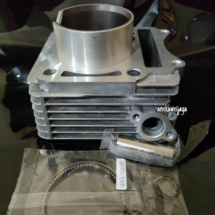 CYLINDER BLOK BLOCK SEHER ASSY BORING PISTON KOMPLIT MOTOR SATRIA FU ...