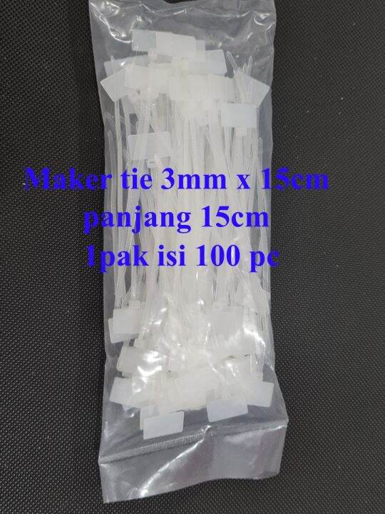 Maker TIE 15cm Pengikat Kabel label 3x150 mm / Cable Ties name tag | Lazada Indonesia