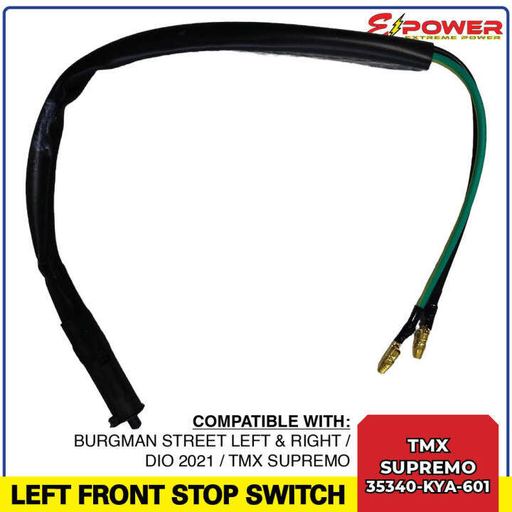 E-POWER TMX SUPREMO, BURGMAN STREET, DIO Front Stop Switch Left Hand ...