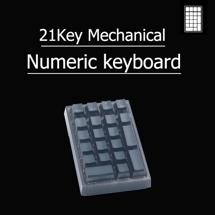 K10 Mechanical Numeric Keypad 21 คีย์ Mini Numpad RGB คีย์บอร์ด USB สาย ...