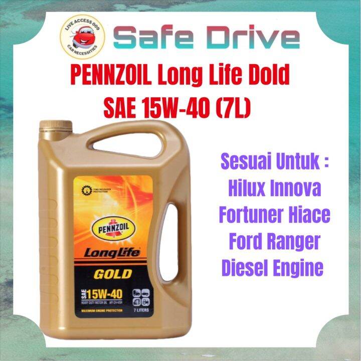 LA Pennzoil LONG LIFE DIESEL GOLD SAE 15W-40 Vigo Toyota Hilux Innova ...