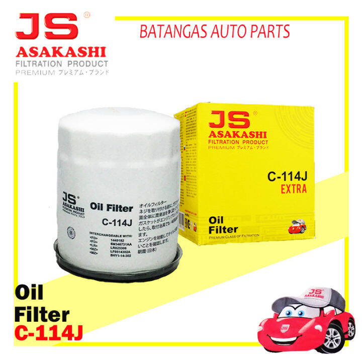 JS Asakashi Oil Filter C-114J FOR FORD EVEREST DURATORQ / FOCUS GAS ...