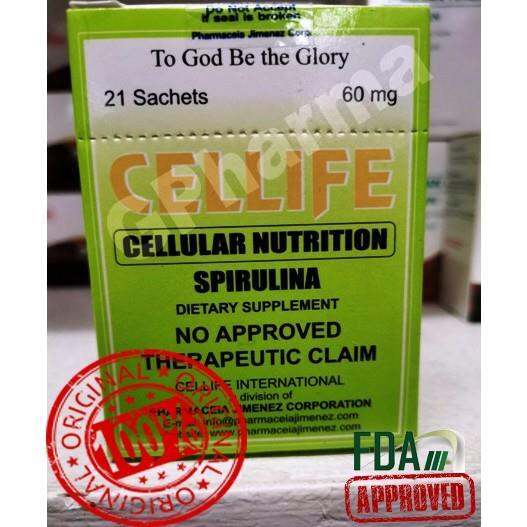 mielu4531bv CELLIFE Spirulina CELLULAR NUTRITION 21 Sachets Powder ...