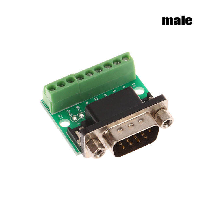 Moito DB9 Male And Female Connector Adapter Screw Terminal 9-Pin 9-Hole RS232 RS485 Conversion ...