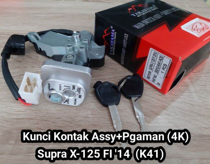 KUNCI KONCI KONTAK SUPRA X 125 FI 2014 K41 1 SET PENGAMAN DAN SEAT LOCK COLOK SPAREPART TAKAYAMA ...