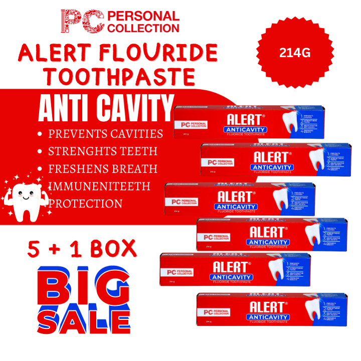 Personal Collection Alert Anticavity Toothpaste 214 grams 6 boxes ...