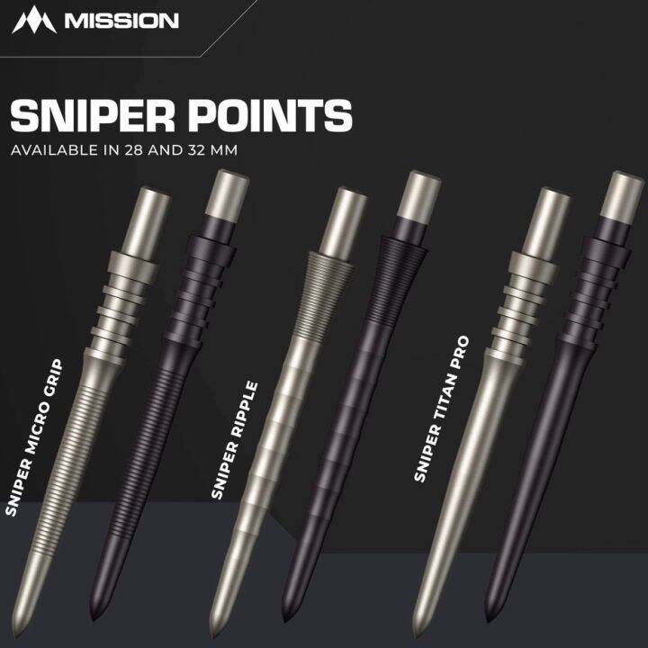 Dart Points - Mission Sniper Point - Titan Pro - Ripple - Micro Grip ...