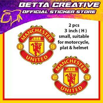 Small Stickers - Manchester Utd Red Devils EP 2 pcs Motor / Helmet ...