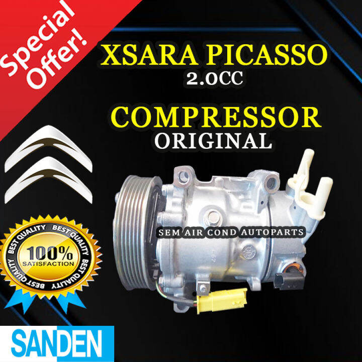 CITROEN XSARA PICASSO 2.0CC ORIGINAL SANDEN SD COMPRESSOR/ KOMPRESOR ...