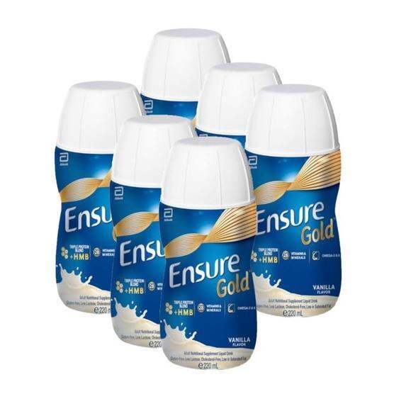 Ensure Gold RPB Vanilla Liquid Drink 220ml For Adult Nutrition Bundle of 6(july 2023 EXP ...