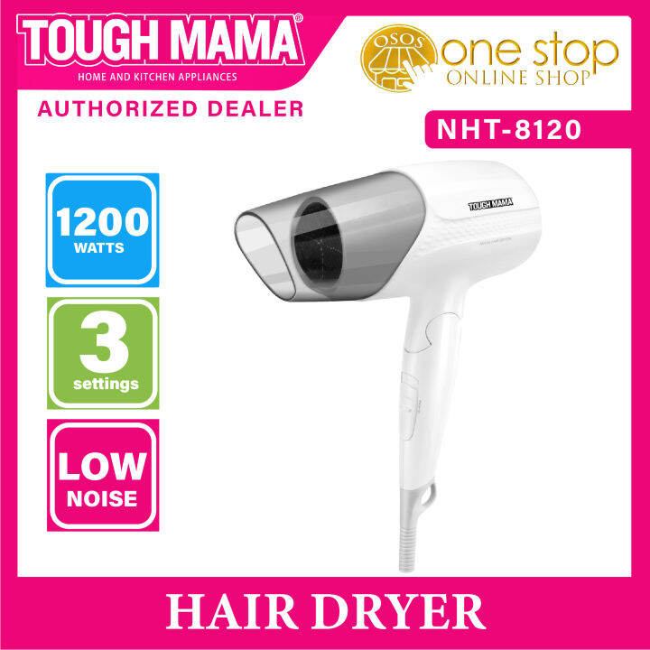 TOUGH MAMA Hair Dryer Foldable Blower Handy Hair Dryer Blower Low Noise ...