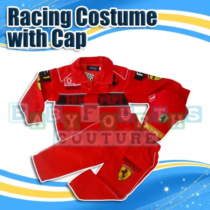 Baby Fourths Couture Ferrari Racer Overall Costume for Kids | Lazada PH