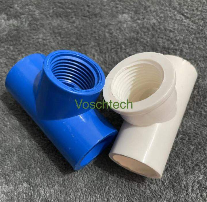 PVC BLUE FITTINGS TEE W/THREADED | Lazada PH
