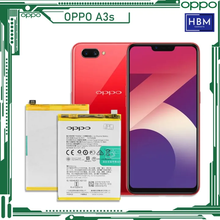 แบตเตอรี่ OPPO A3s ของแท้ รุ่น BLP673 คุณภาพ (4230mAh)/ส่งตรงจาก กทม. ...