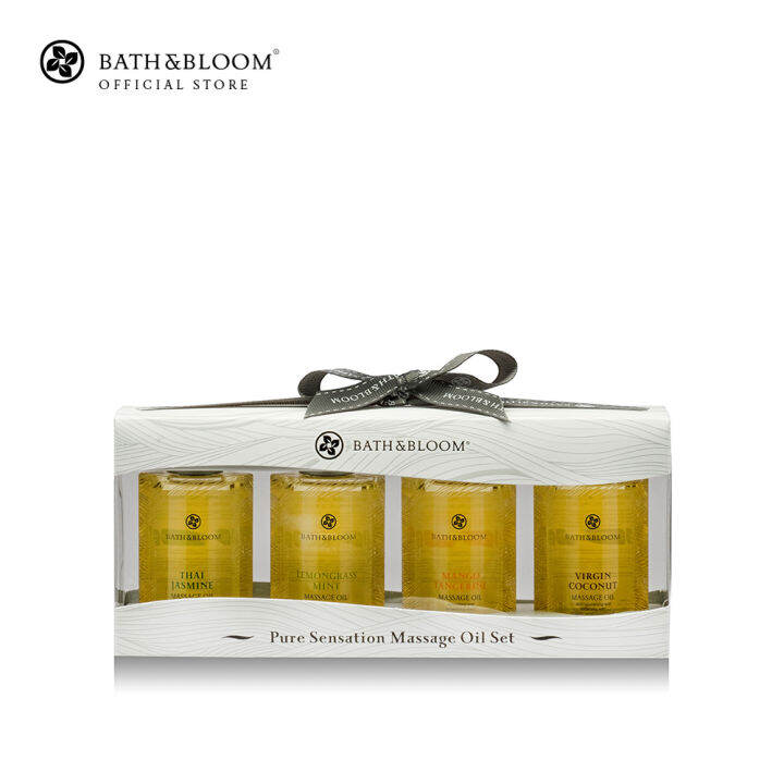 BATH & BLOOM Pure Sensation Massage Oil Set บาธ แอนด์ บลูม ชุดผลิตภัณฑ์น้ำมันนวด หรือออยล์ ...