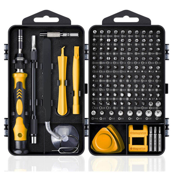 Computer Repair Kit,122 in 1 Magnetic Laptop Screwdriver Kit, Precision Screwdriver Set, Small ...