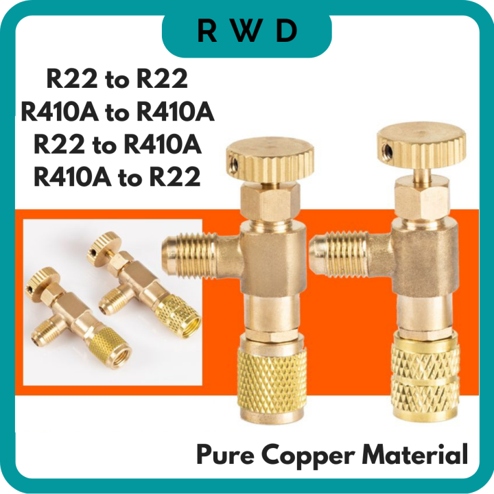 R410A R32 R22 Refrigeration Charging Valve Adapter Air Conditioning Safety Gas Valve Kit R410A ...