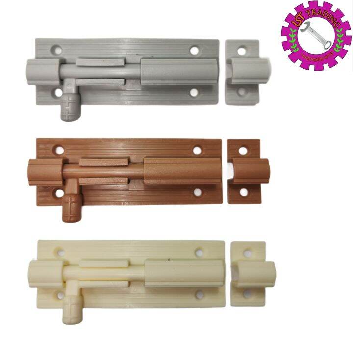 [READY STOCKS] 4" PVC DOOR BOLT / PLASTIC DOOR LOCK / KUNCI PINTU ...