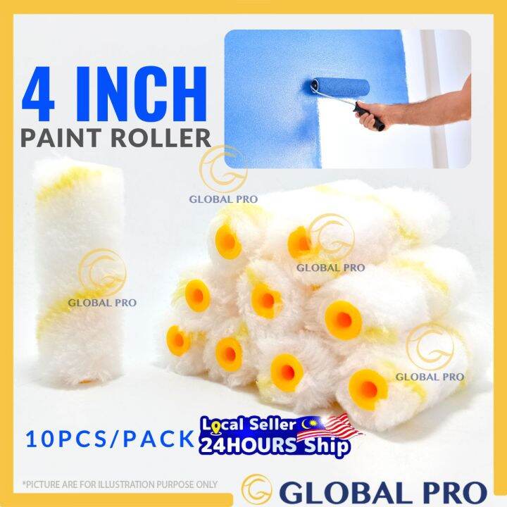4" High Quality Paint Roller Refill Solvent Base Roller Berus Cat ...