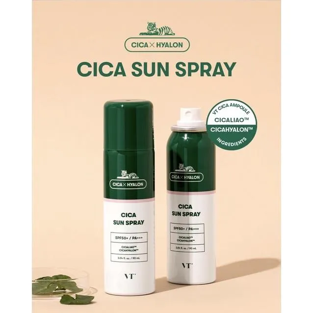 VT Cosmetics Cica Sun Spray 150ml (SPF 50 /PA ) — endorsed by BTS Face ...