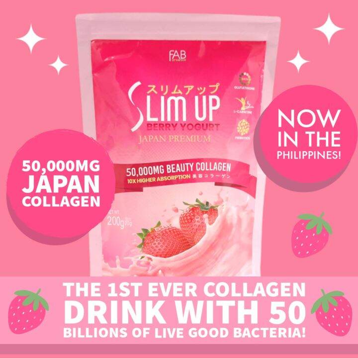 Slim Up Berry Yogurt with Collagen, Probiotics and Glutathione, 10 ...