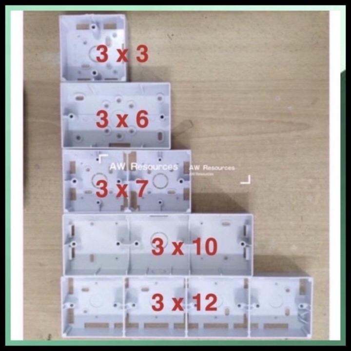 PVC Box Surface Type Nut Box /Electrical Box /Base 3x3 / 3x6 / 3x7 ...