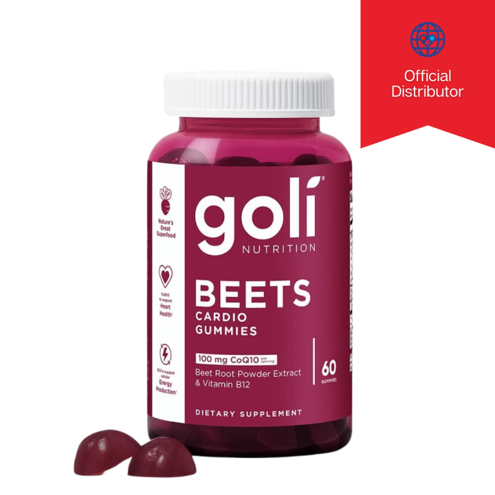 Goli Nutrition Beets Cardio Gummies 100mg CoQ10 60 Gummies | Lazada PH