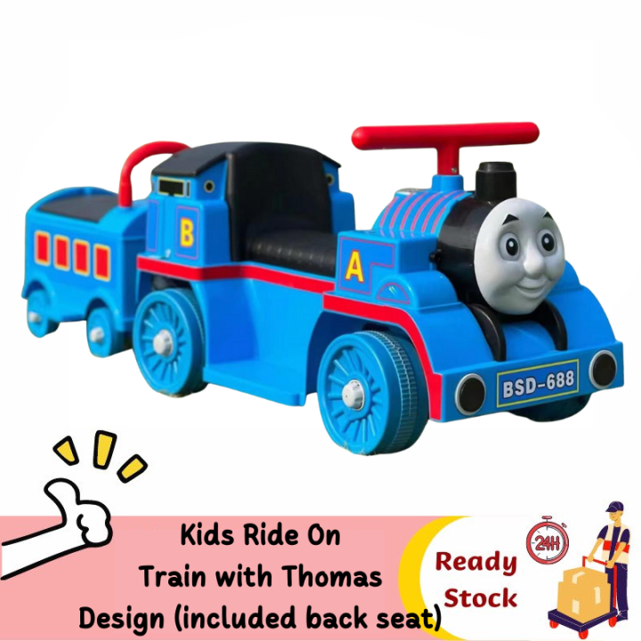 Kids Electric Ride On Train With Thomas Design Included Backseat LARGE ...