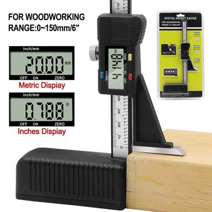 0-150mm Digital Height Gauge Electronic Digital Height Gauge Vernier Caliper Ruler Wood Table ...