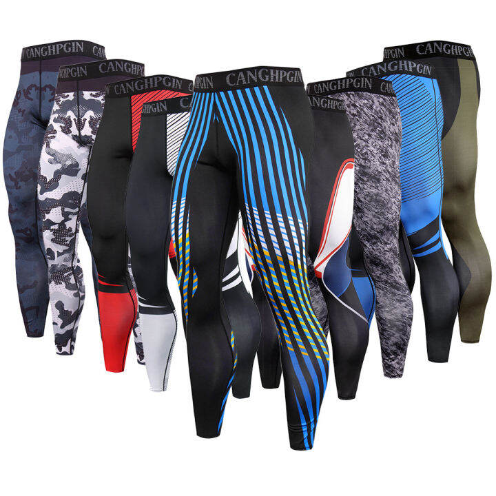 Mens Compression Tights Pants Running Cycling Sports Legging Quick Dry ...