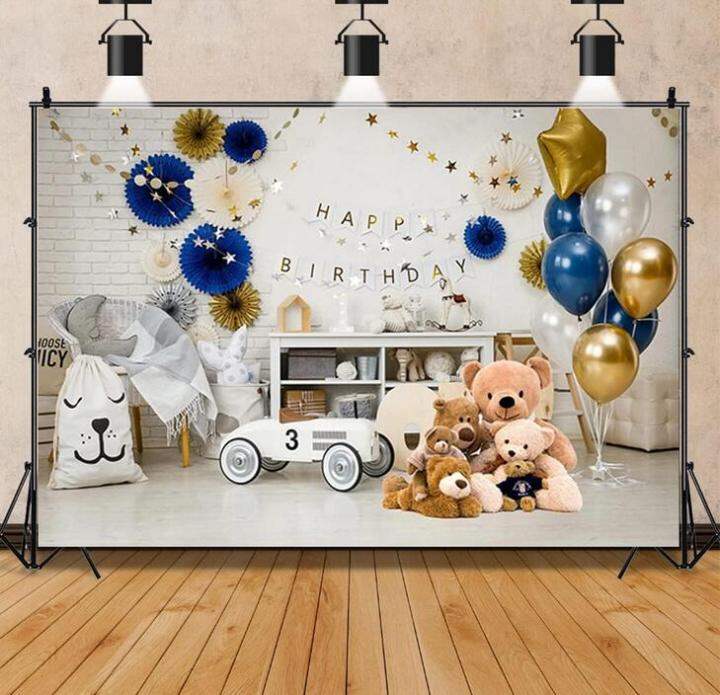 5x3ft Baby Boy Girl 1st Bday Photography Backdrop Cake Smash Backdrop ...
