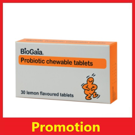 BIOGAIA PROBIOTICS ( 30 LEMON FLAVOURED CHEWABLE TABLETS) | Lazada
