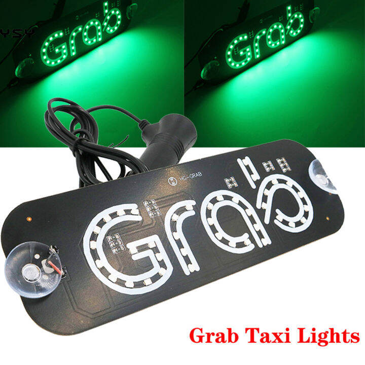 MJJC 12V GRAB Taxi UBER LIBER LYFT LED Advertising Sign Indicator Light ...