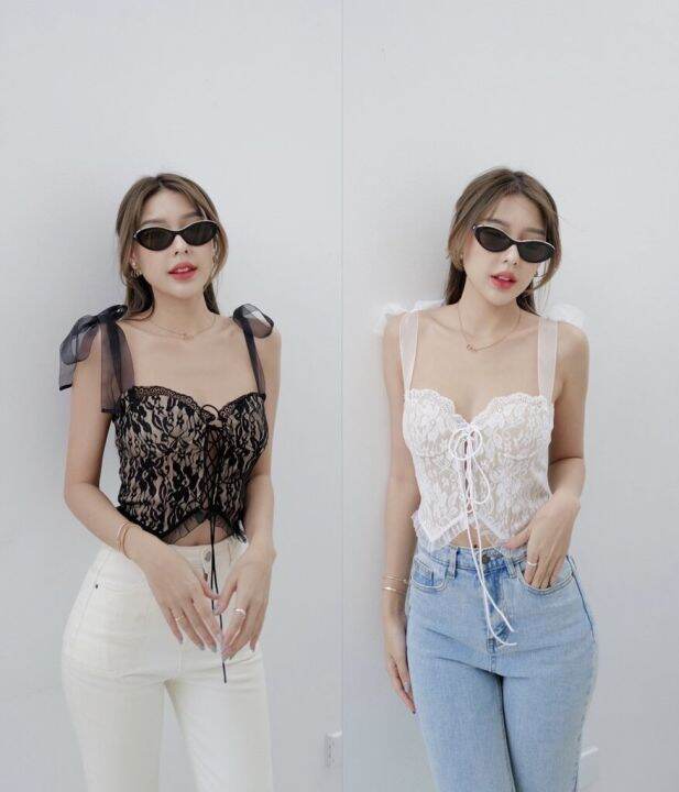Makeon top🤍🤍top top lala top ตัวนี้งานสวยมากๆๆ ให้1000%งานผ้าตัวนี้พรีเมียม intuon | Lazada.co.th