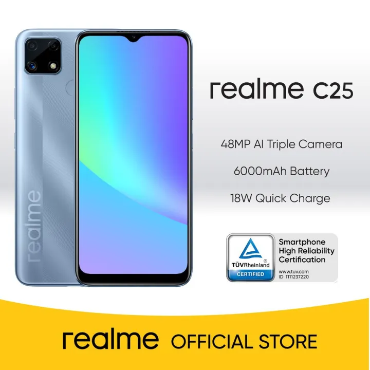Realme C25 5G cellphone 4GB RAM + 64GB ROM mobile phone 6.82" HD+ ...
