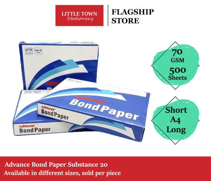 Advance Bond Paper Substance 20 70gsm | Lazada PH