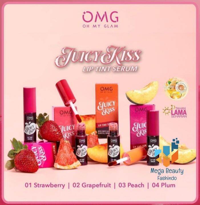 OMG Oh My Glam Juicy Kiss Lip Tint Serum | Lazada Indonesia