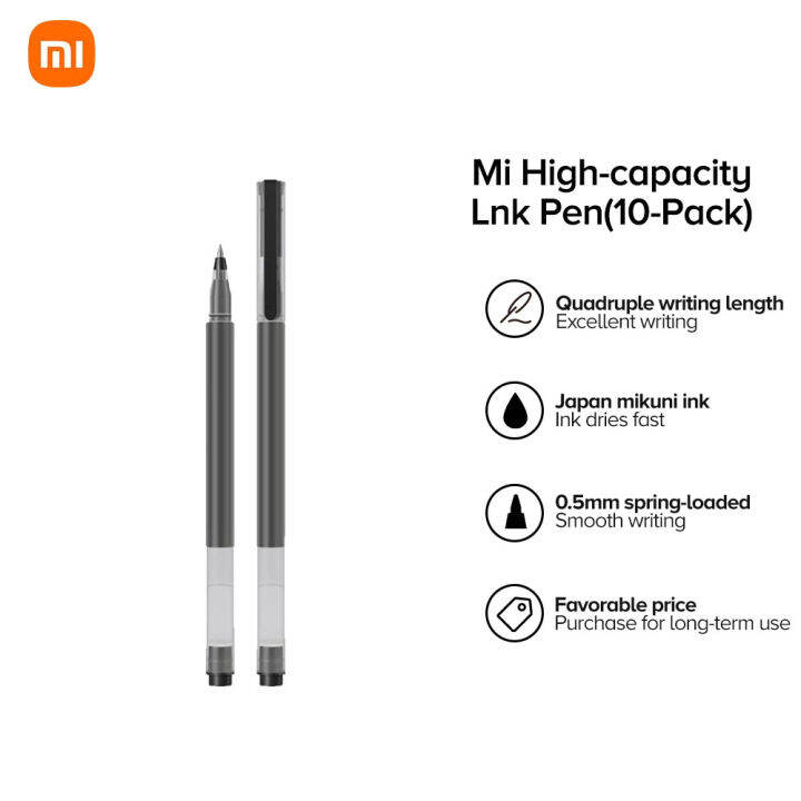 Xiaomi Mi High-capacity Gel Pen (10-Pack) | Lazada PH