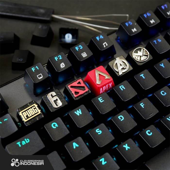Keycaps Dota 2 3D Aluminium - Gaming Keycap Logam Metal Mecha Keyboard ...