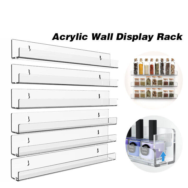 Acrylic Wall Display Rack Wall Organizer Shelf Nail Polish Display Rack ...