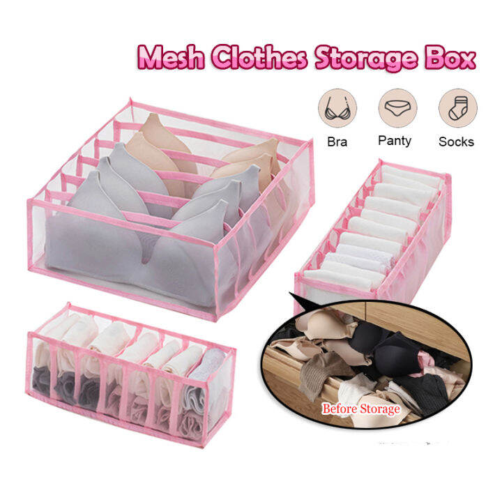 Foldable Storage Box Underwear Bra Socks Jeans Pants Storage Organzier