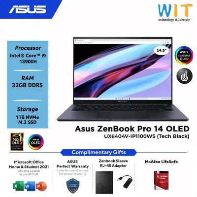 ASUS ZenBook Pro 14 OLED UX6404 Price in Malaysia & Specs - RM10999 ...