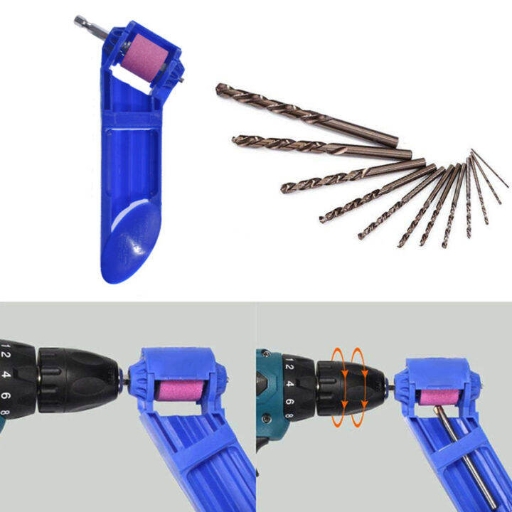 【In Stock】2.0-12.5mm Portable Drill Bit Sharpener 1 Set Corundum ...