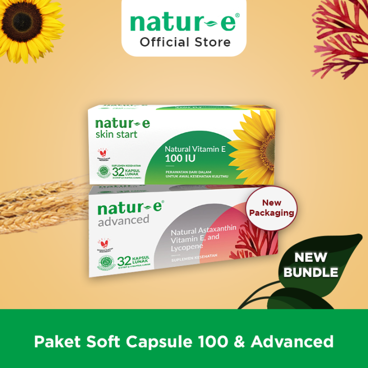 [Bundle] Natur-E Skin Start Natural Vitamin E 100 IU dan Advanced 32s ...