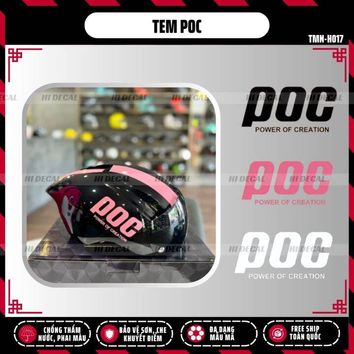 Tem deal sticker POC dán mũ bảo hiểm xe máy | TMN-H017 | Decal chống ...