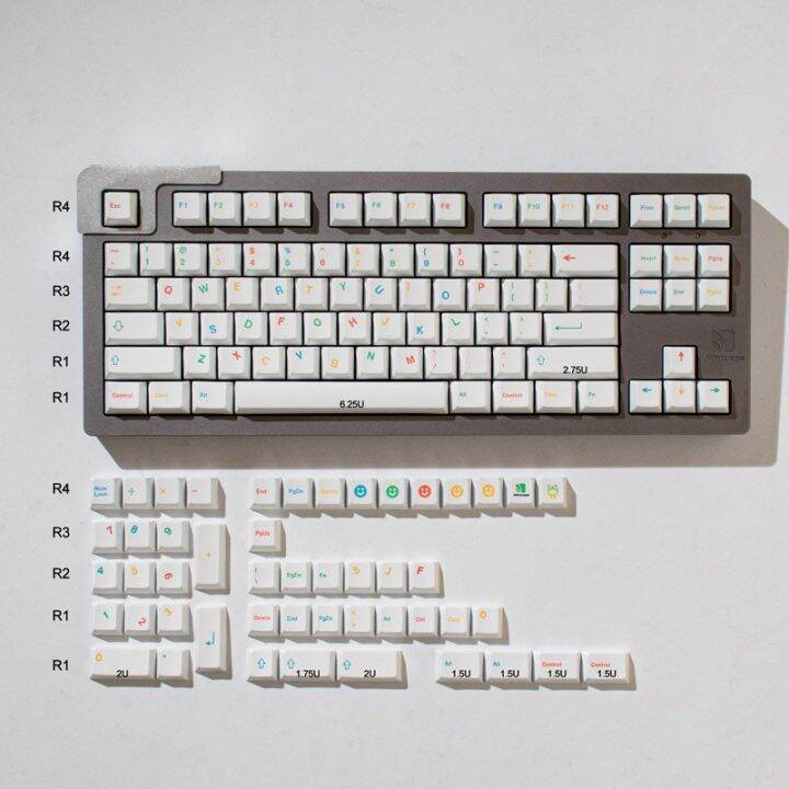GMK Cool Kids Smile Face PBT Keycap 136 Keys DYE-SUB English Custom ...