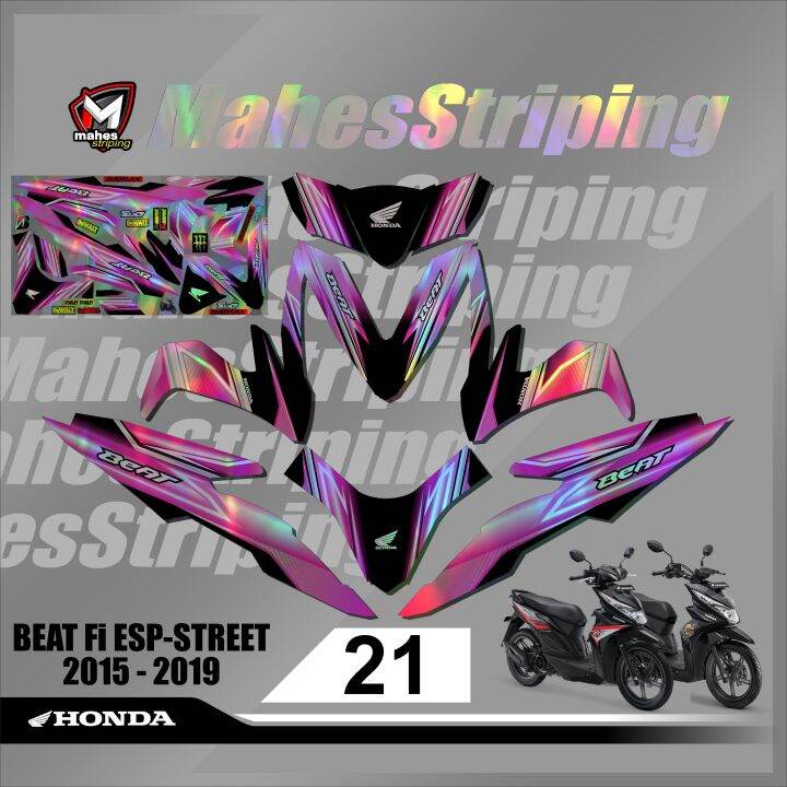 Decal Sticker Hologram Beat Laser Chrome - Decal Stiker Fullbody Beat ...