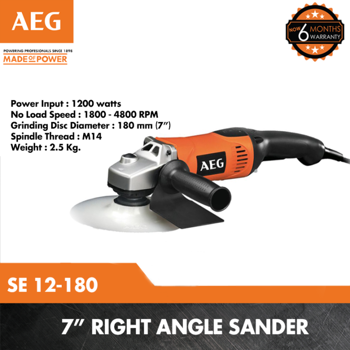 AEG Right Angle Sander 7" (SE 12-180) | Lazada PH